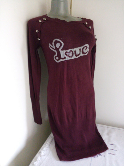 Love bordo dzemper tunika S/M
