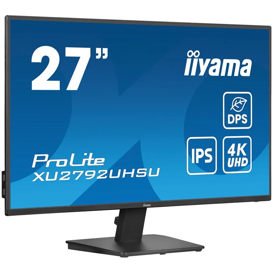 27" IPS-panel, 3840x2160 UHD, 4ms, 300cd/m², DVI, HDMI, DisplayPort, Speakers, USB 2x3.2