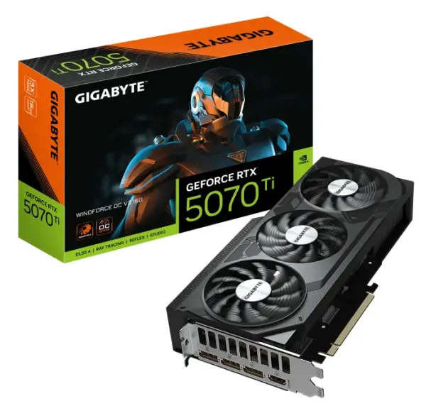 VGA Gigabyte RTX 5070-Ti WINDFORCE 3 OC SFF 16GB, GV-N507TWF3OCV2-16GD