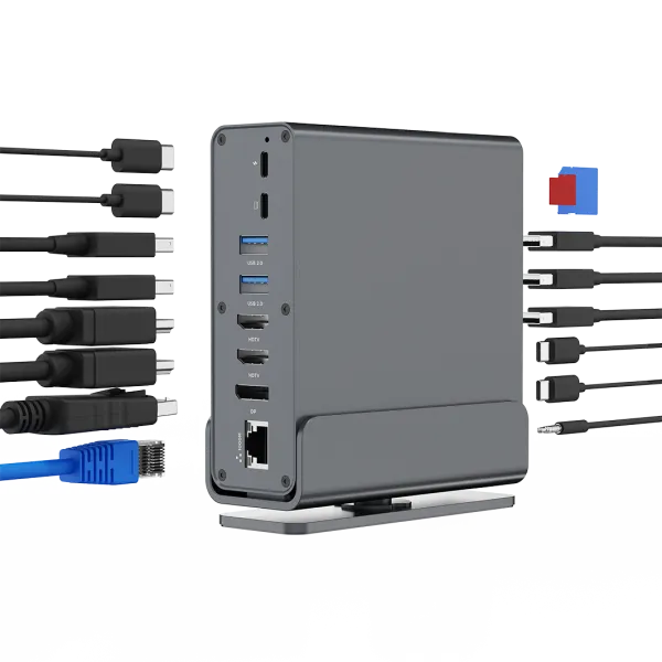 A-CF-COMBO15-01 Gembird USB Type-CF 15-in-1 multi-port adapter (USB hub, Type-CF, HDMI, DP, LAN,3,5)