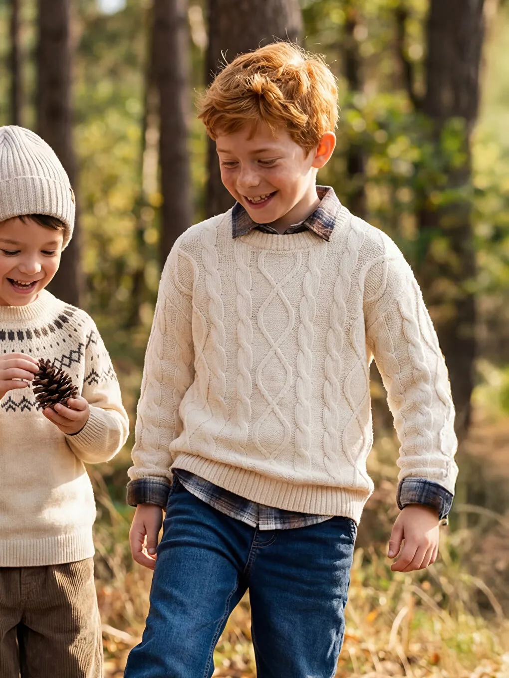 LCW Kids Dečiji Džemper Od Trikotaže Sa Okruglim Izrezom