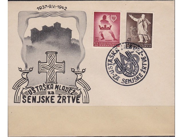 Hrvatska NDH 1942 Senjske žrtve FDC