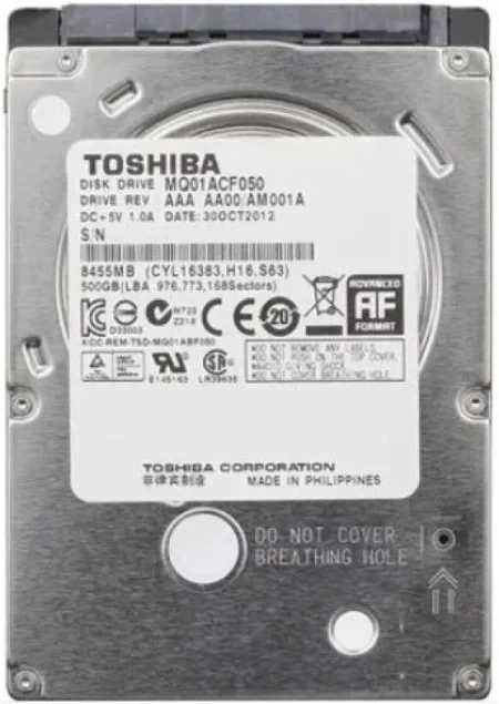 HARD DISK 2.5 SATA 500GB TOSHIBA MQ01ACF050-BULK
