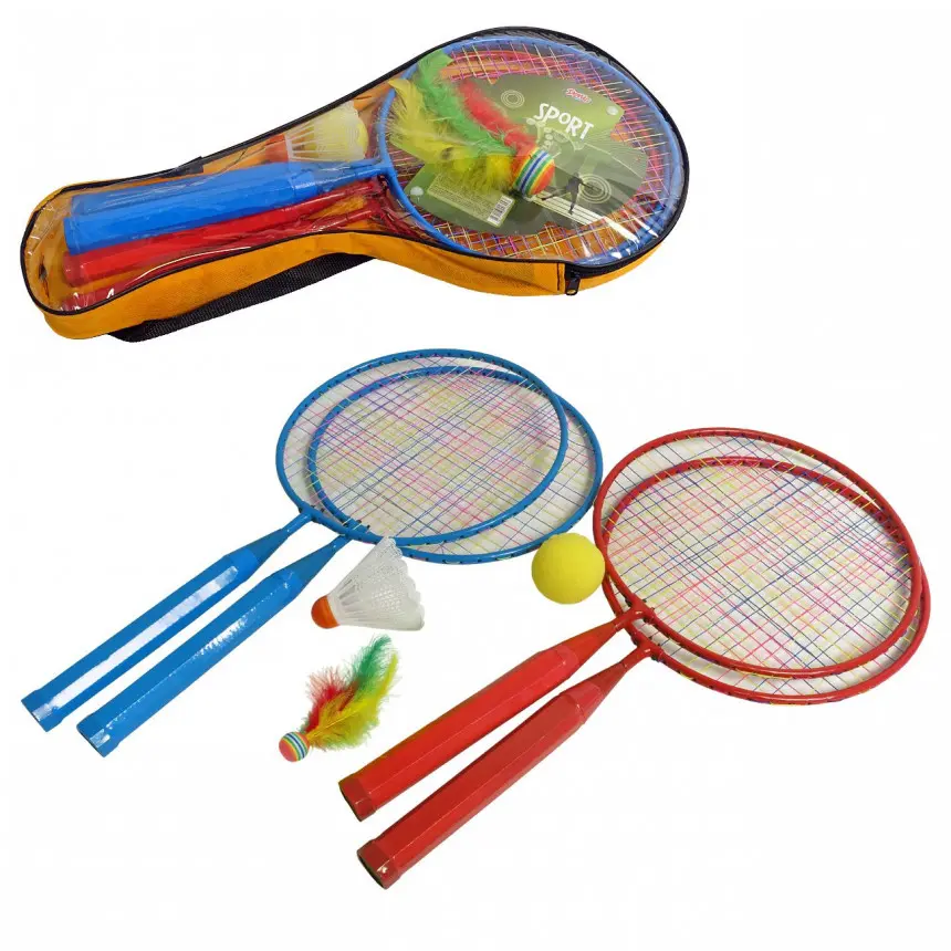 Set za badminton od 4 mini reketa i 3 vrste loptica 22-624000