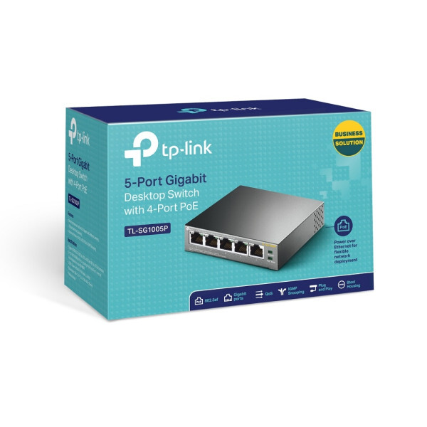 LAN Switch TP-LINK TL-SG1005P 10/100/1000 5port (4 PoE)ID: EK000829632