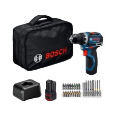 BOSCH plavi alat GSR 12V-32 akumulatorska bušilica - odvrtač, 2x2.0Ah, torba, set bitova, 06019N7006