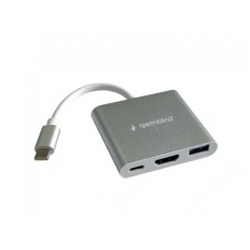 GEMBIRD A-CM-HDMIF-05 TYPE-C TO HDMI + USB3.0 + PD ALUMINIUM (alt.A-CM-HDMIF-02-SG 1065)