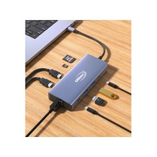 LINKOM Adapter TIP-C na 2xHDMI+2xUSB+2xTIP C+SD/TF+RJ45