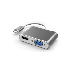 STARS SOLUTIONS Adapter Stars Solutions USB-C na HDMI/VGA sivi