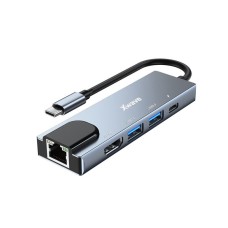 Xwave Xwave 5 in1 adapter TIP-C na HDMI/USB3.0/PD/RJ-45/Port replikator