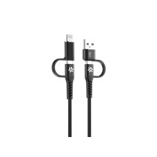 CELLY CELLY 4u1 kabl za telefon USB-C na USB-C sa USB-A & Lightning nastavcima POWER DELIVERY