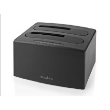 NEDIS HDDUDB3210BK USB 3.2 DUPLI docking station za 2.5/3.5 SATA hard diskove, Kloniranje max 8TB