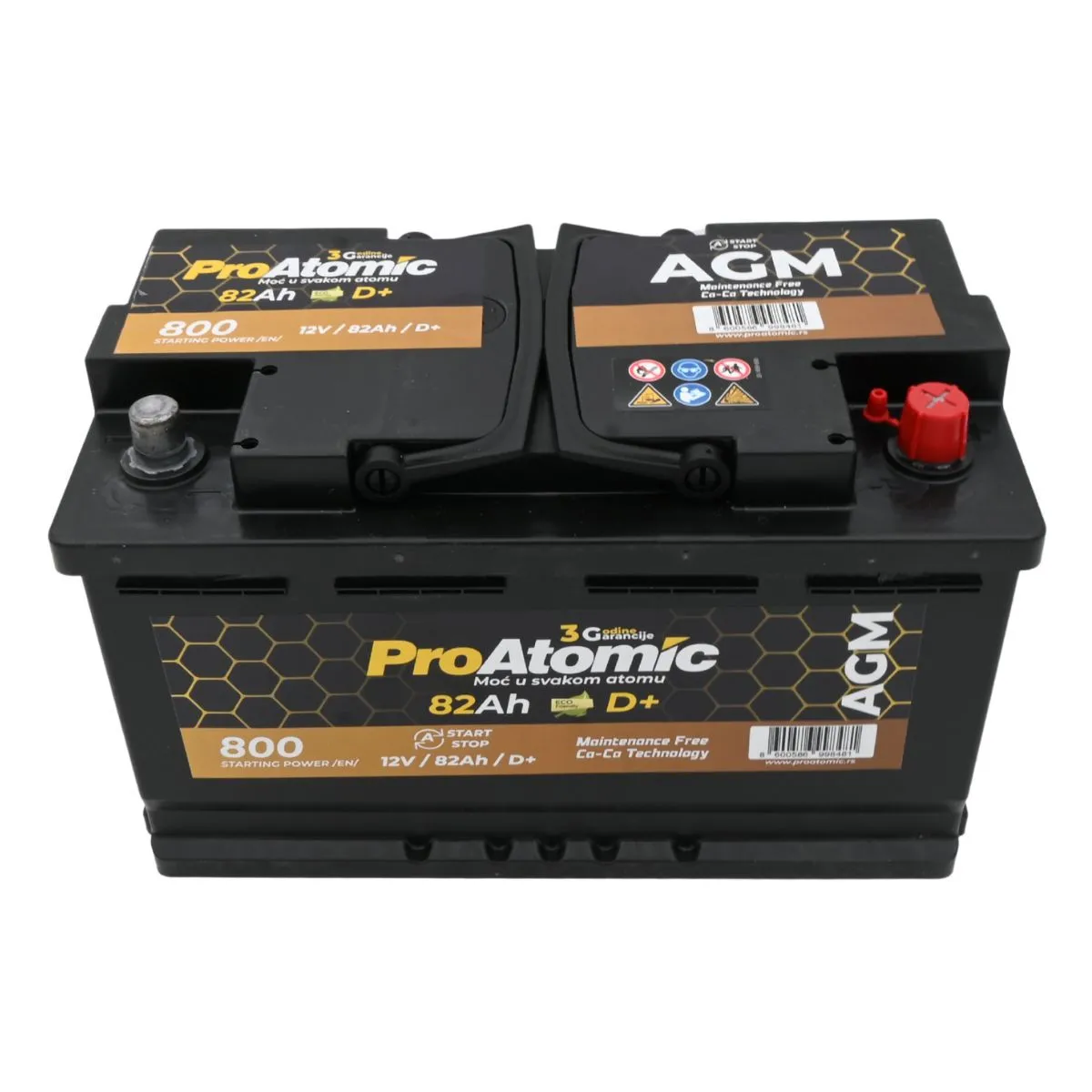 AKUM PROATOMIC AGM START STOP 12V82AH D+