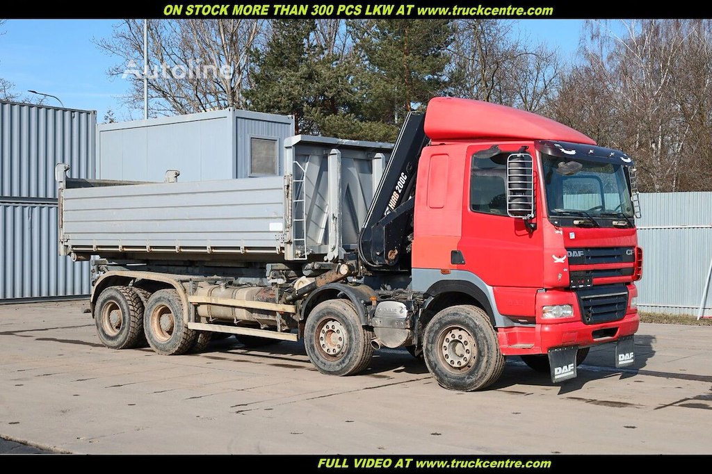 DAF CF 85.460, 8x4, 32 TONS, TIPPER, CRANE/KRAN kiper