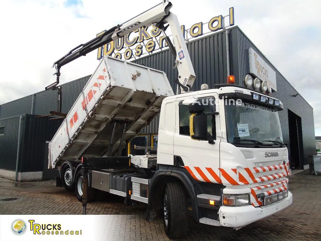 Scania P360 6X2 + HMF 1420 K2 + REMOTE + TIPPER + EURO 5 kiper