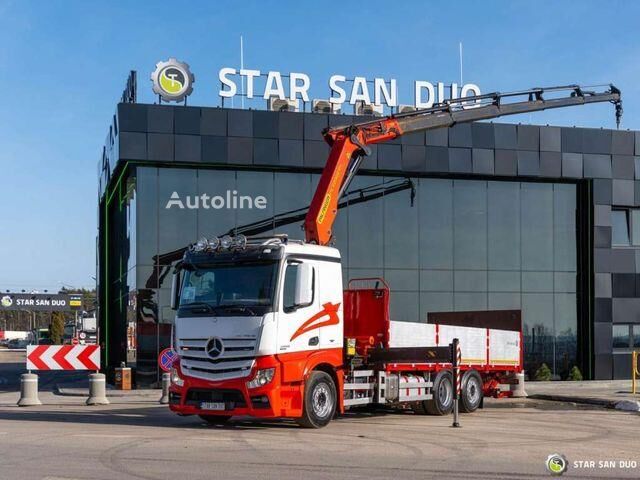 Mercedes-Benz Actros 2542 6x2 Palfinger PK 22002 EH Crane kamion s ravnom platformom