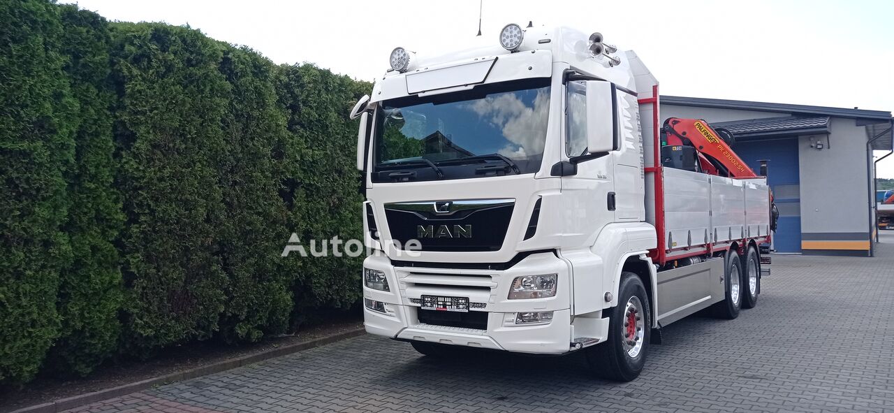 MAN TGS 33.500 6x4 PALFINGER PK23002SH kamion s ravnom platformom