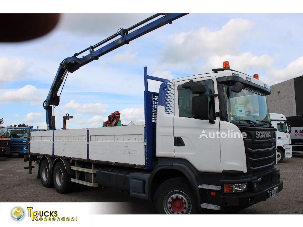 Scania G440 hiab 166-4 hipro + 6x4 + manual + remote kamion s ravnom platformom