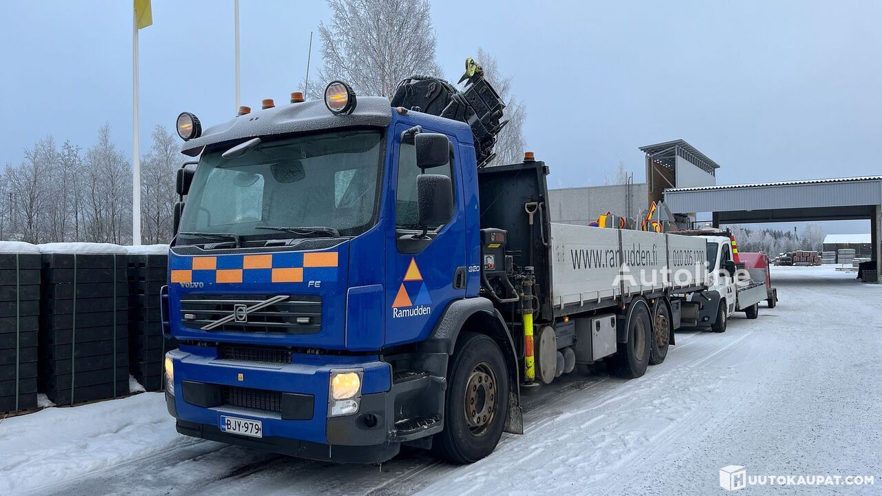 Prodaje se Volvo FE, 2007, + HIAB 166-4, Siilinjärvi 7.1 l, diesel, 455,000 km kamion s ravnom platformom na aukciji