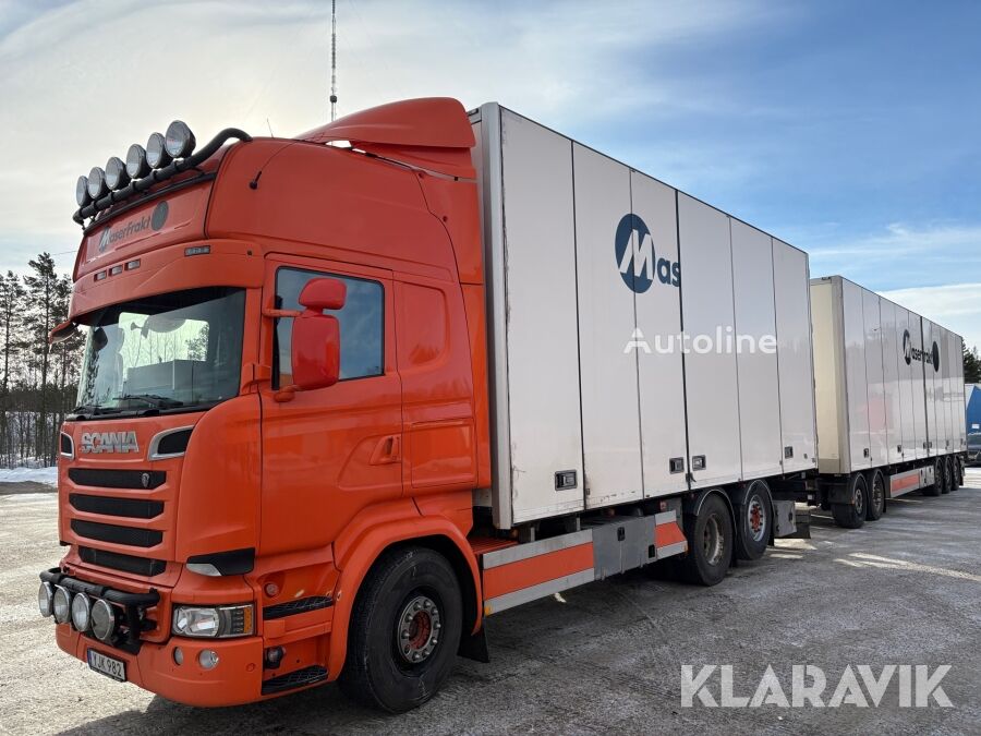 Prodaje se Scania R 580 kamion furgon na aukciji + prikolica furgon