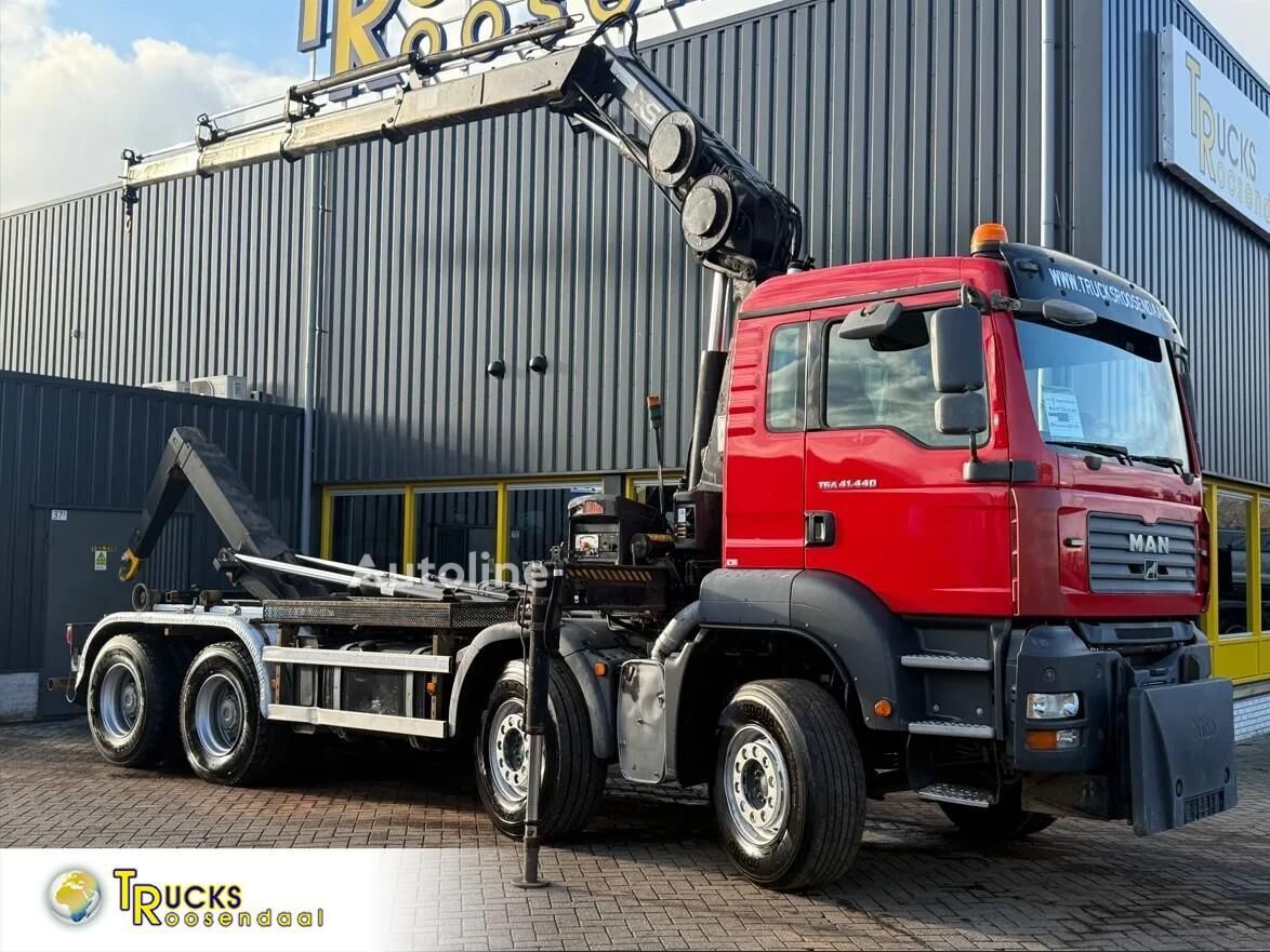 MAN TGA 41.440 8X4 + HIAB 166 E-3 HIPRO + REMOTE + HOOK SYSTEM kamion rol kiper