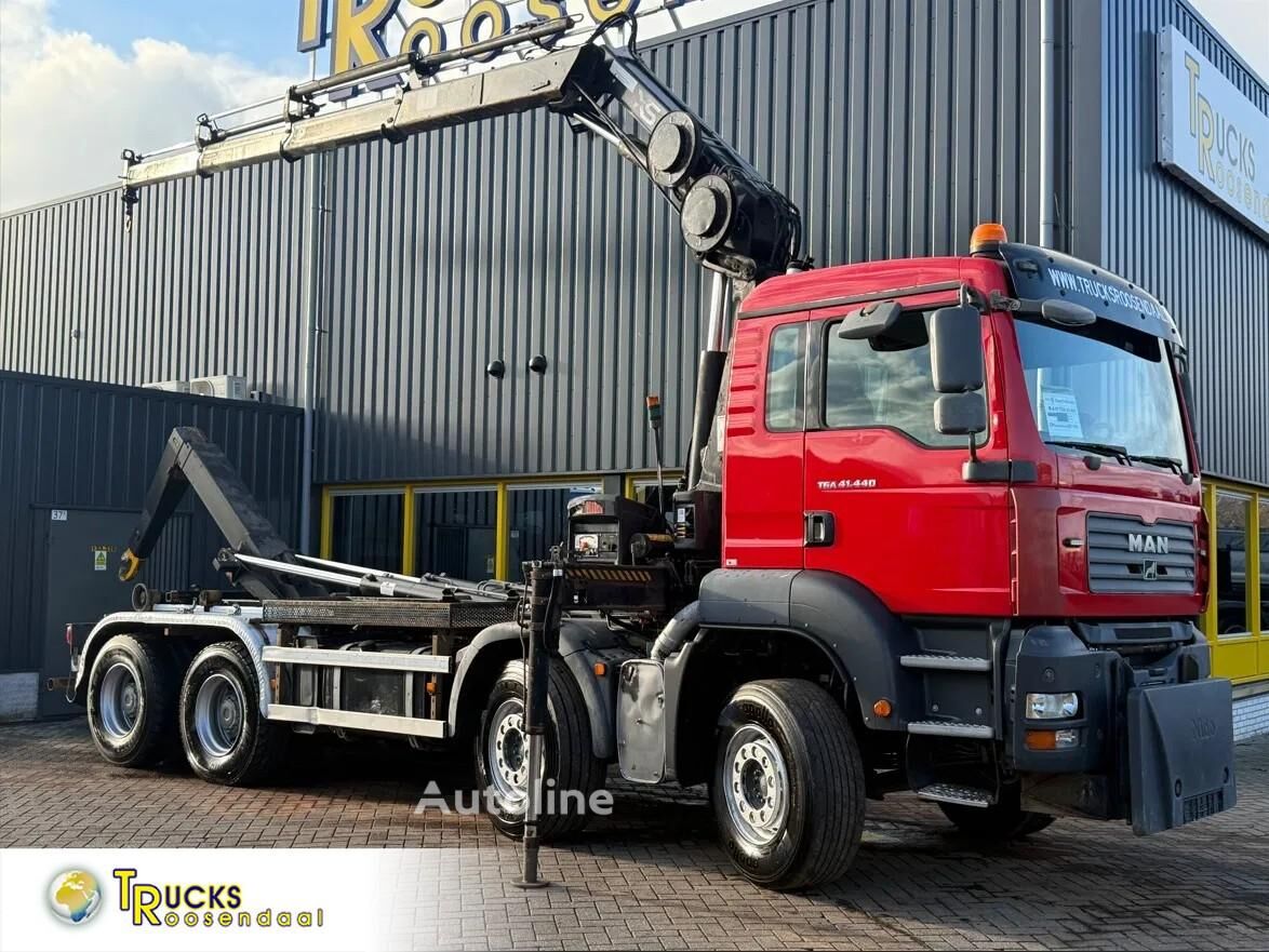 MAN TGA 41.440 8X4 + HIAB 166 E-3 HIPRO + REMOTE + HOOK SYSTEM kamion rol kiper
