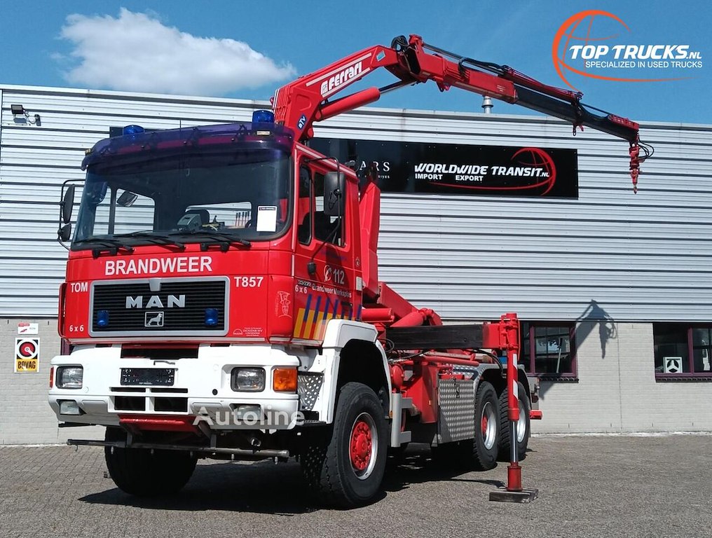 MAN 33.372 6x6 - 14TM Kraan, Crane, Kran - Haakarm, Hooklift, Abrolk kamion rol kiper