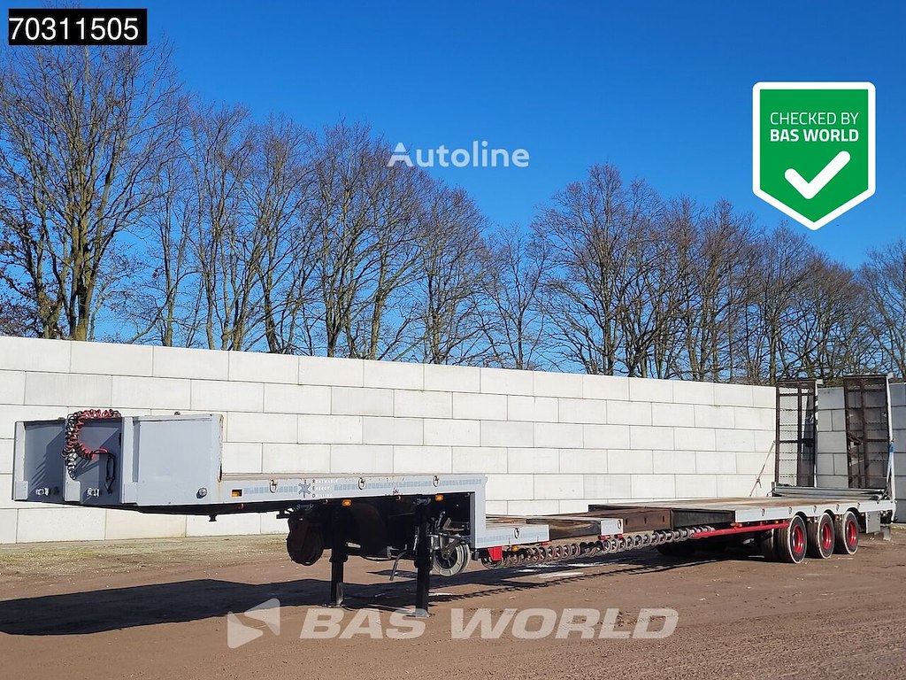 Kromhout 3ASDU 1627 3 axles TUV 11/26 Steering Axle Extendable poluprikolica sa niskom platformom