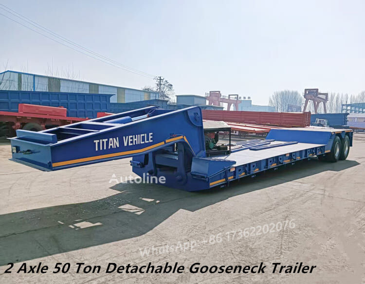 Nova Titan 2 Axle 50 Ton Detachable Gooseneck Trailer for Sale in Nigeria poluprikolica sa niskom platformom