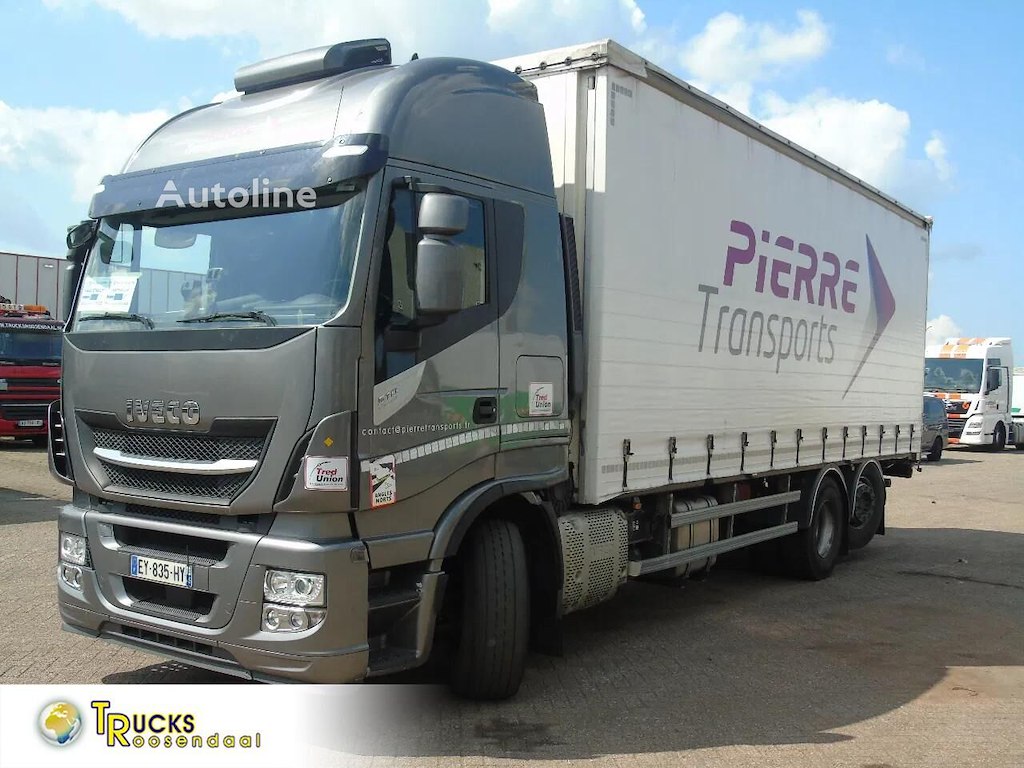 IVECO Stralis 510 + EURO 6 + STEERING AXLE kamion sa klizna zavesa cerada