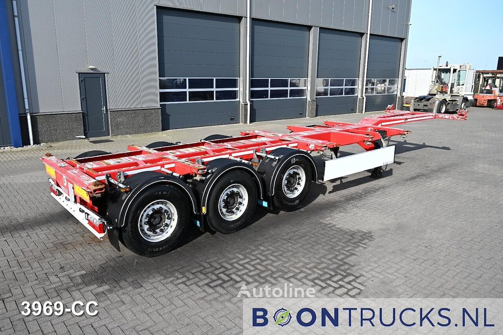 D-Tec PORTMASTER | 2x20-30-40ft HC * LIFT AXLE * DISC BRAKES * MOT 02- poluprikolica za prevoz kontejnera