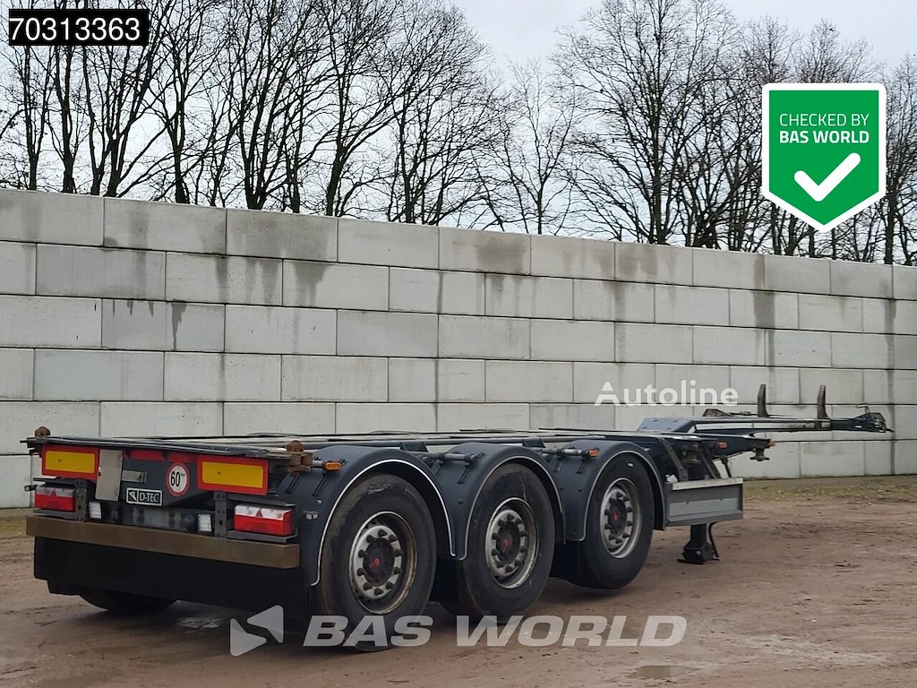 D-Tec FT-LS-S Flexitrailer Multi'45 ft Lifting Axle poluprikolica za prevoz kontejnera