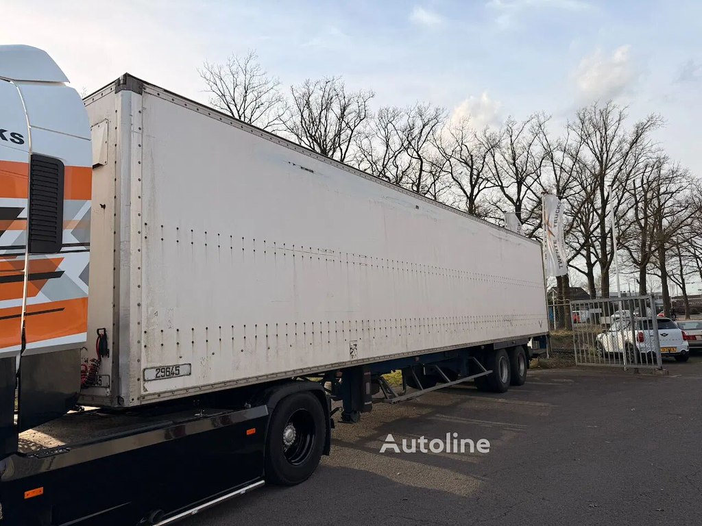 Fruehauf 2 axles double tyre box trailer furgon poluprikolica