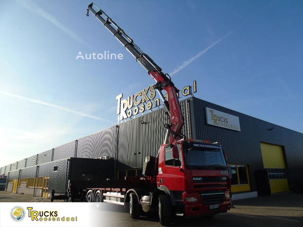 DAF CF 85.510 + FASSI 80TON 6x + 8X2 + EURO 5 + REMOTE kamion platforma