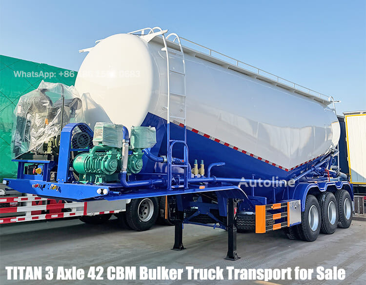 Nova Titan 3 Axle 42 CBM Bulker Truck Transport for Sale cisterna za prevoz cementa