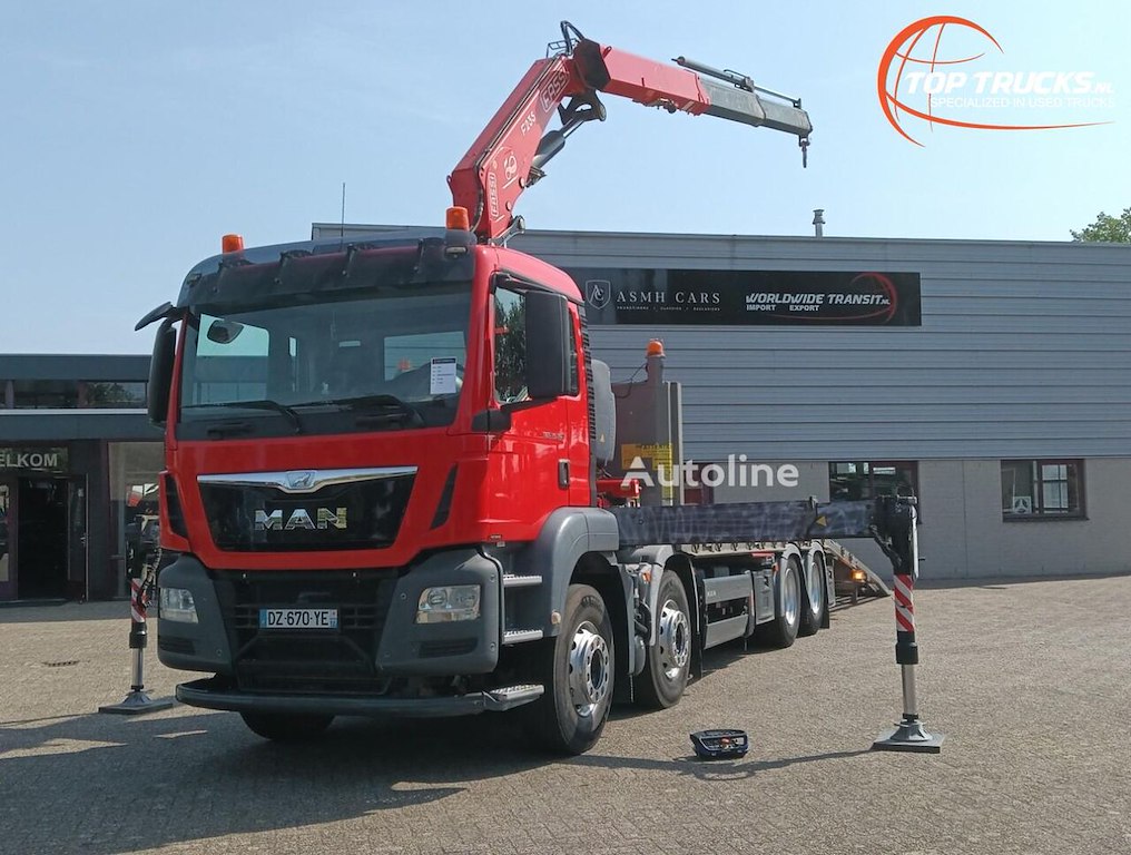 MAN TGS 35.360 8x2 - Fassi 23TM Crane, Machine transporter, Loading šlep auto
