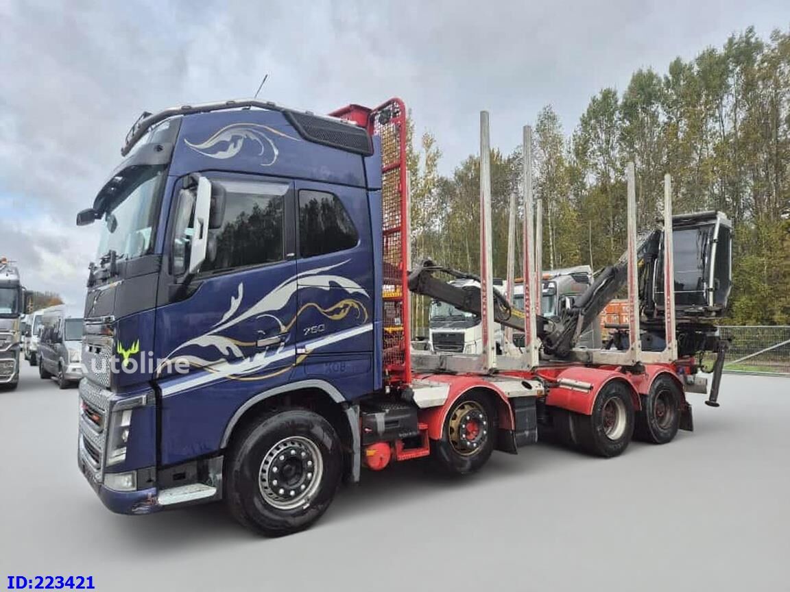Volvo FH16 750HP 8x4 + KESLA CRANE kamion za prevoz drva
