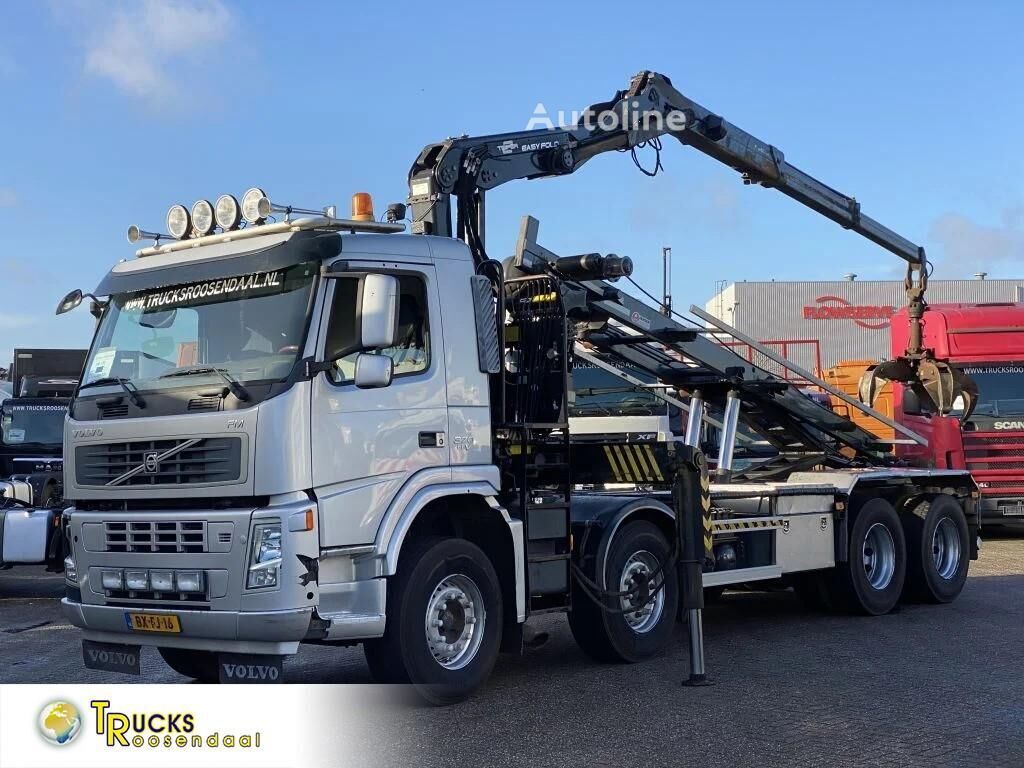 Volvo FM 370 + Euro 5 + Palfinger Z-Q170 Crane + 30ton NCH lift + Cont kamion sa kukom za podizanje tereta