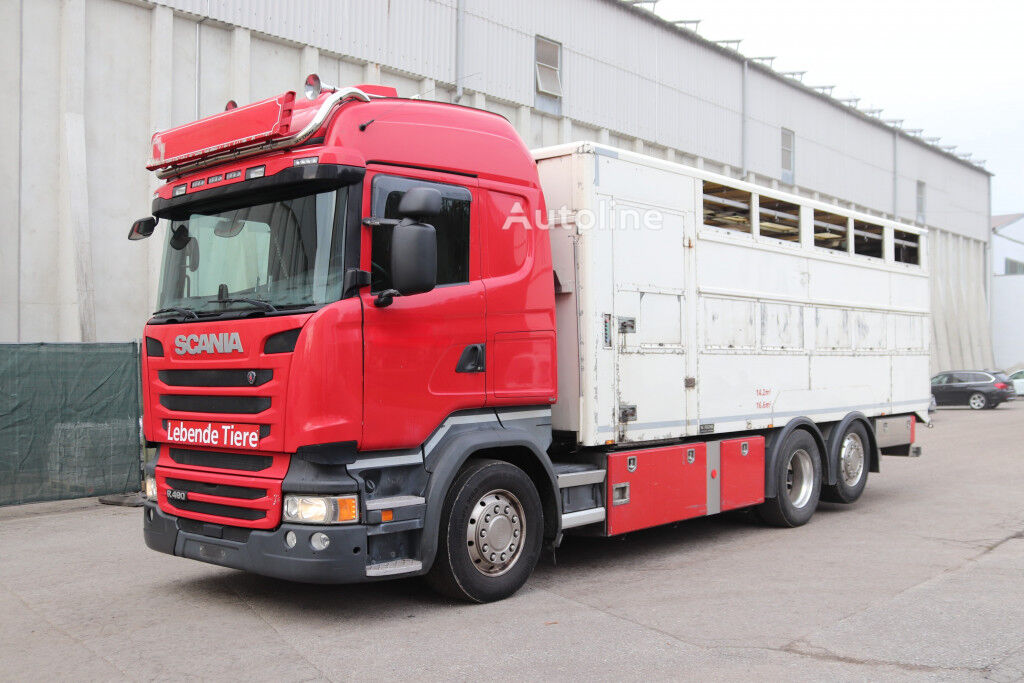 Scania R490 E6 Retarder 2 Stock AHK Lift Lenk kamion za prevoz stoke