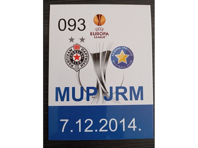 FUDBAL: PARTIZAN - ASTERAS 07.12.2014 - AKREDITACIJA