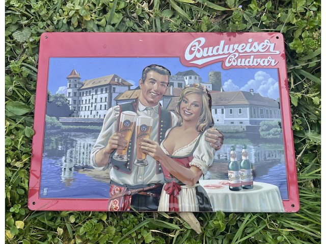 BUDWEISER metalna reljefna reklama