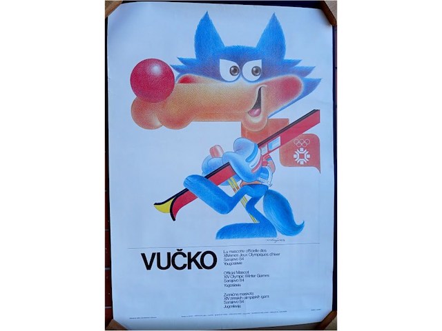 Vučko (maskota) Sarajevo 1984 - PLAKAT