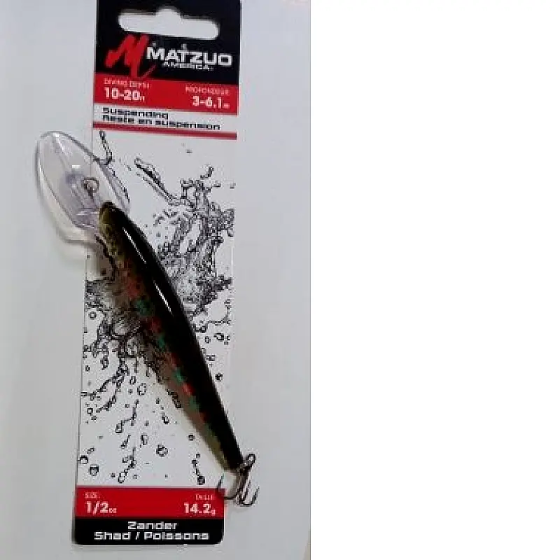 MATZUO Zander Shad Poissons Deep Diving Fishing Bait (MTZ_Crd_EF_H)