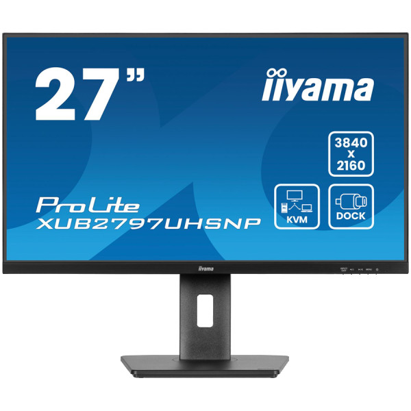 27'' IPS-panel, 3840x2160 UHD, USB-C Dock (96W PD, LAN, DP-OUT, USB 3x3.2+1xC(15W)), 4ms, 15cm height adj. stand, 350cdm2, HDMI, DisplayPort