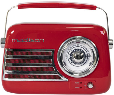 MADISON FREESOUND-VR40 Red Retro Bluetooth radio