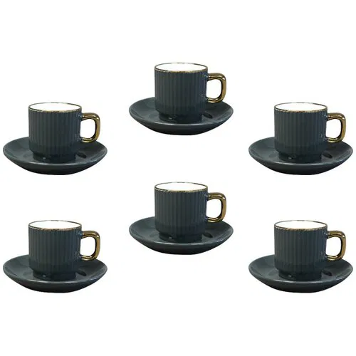 SIGMA PORCELAN ESPRESSO SET 80ML 6/1 (GLD/SIVI)