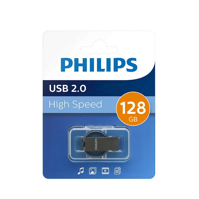 USB flash memorija Philips 21UA 2.0 single port 128GB crna (MS)