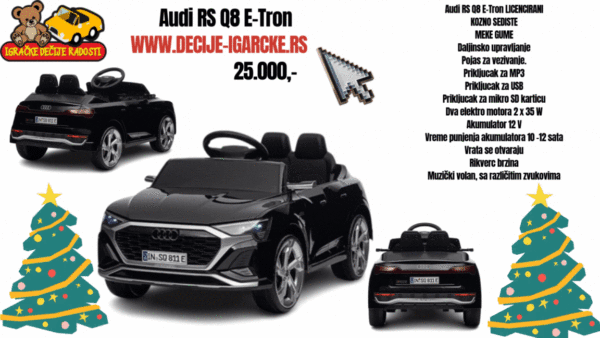 Audi RS Q8 E-Tron Crni licencirani