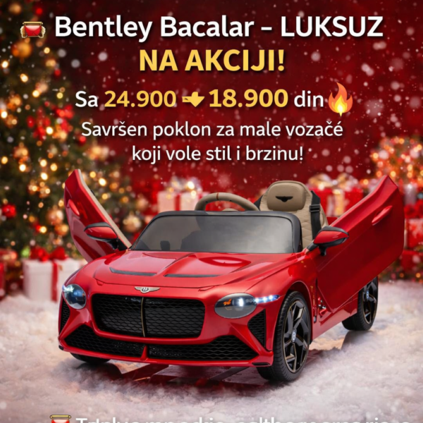 Bentley Bacalar crveni – Dečiji automobil na akumulator TOTALNA RASPRODAJA