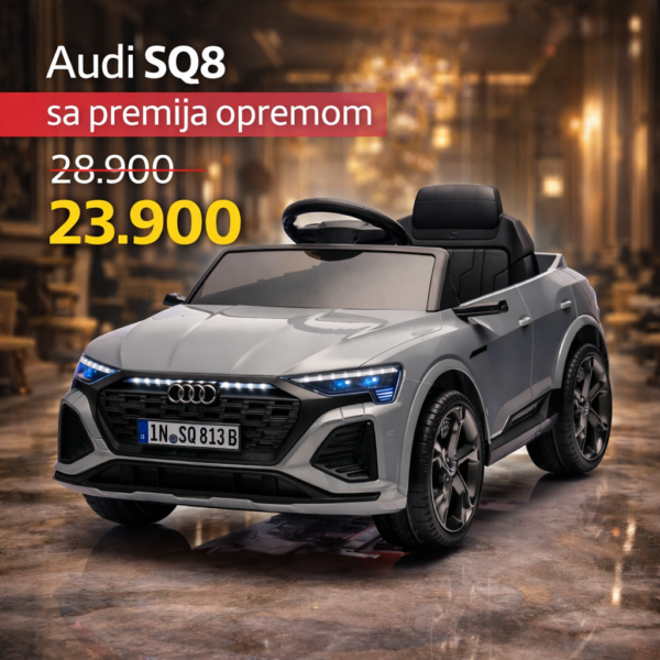 Dečiji automobil na akumulator – Licencirani Audi SQ8 Sivi